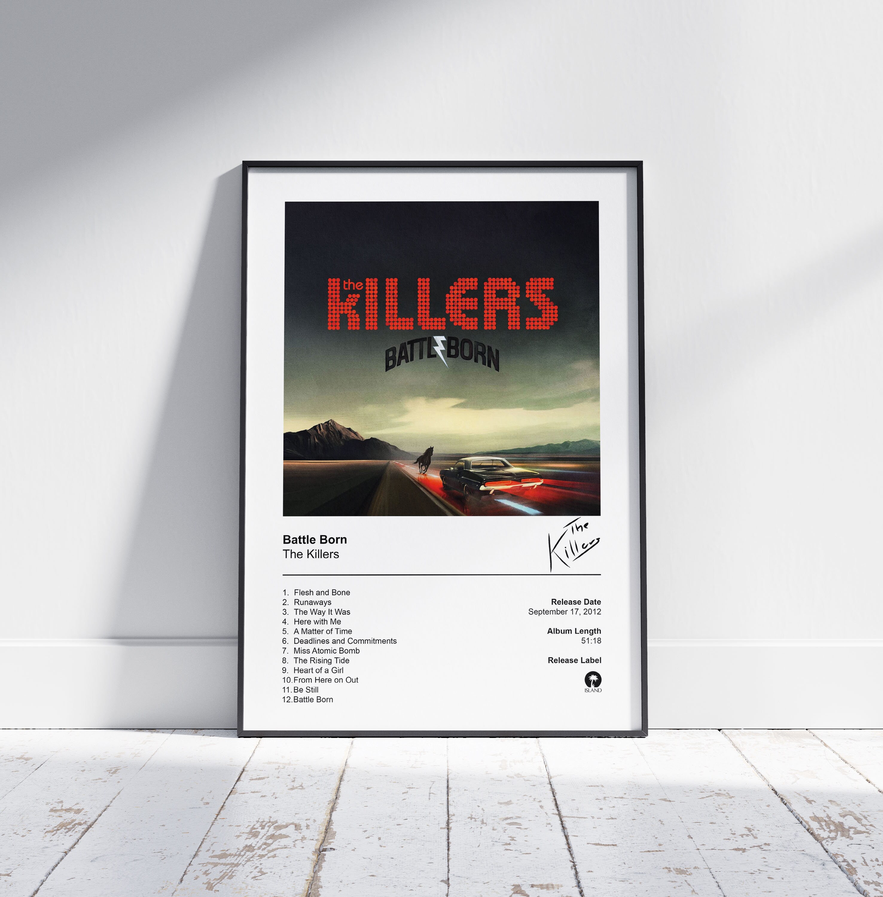 The Killers Poster - Battle Born Album Cover Poster Designed & Sold By ...