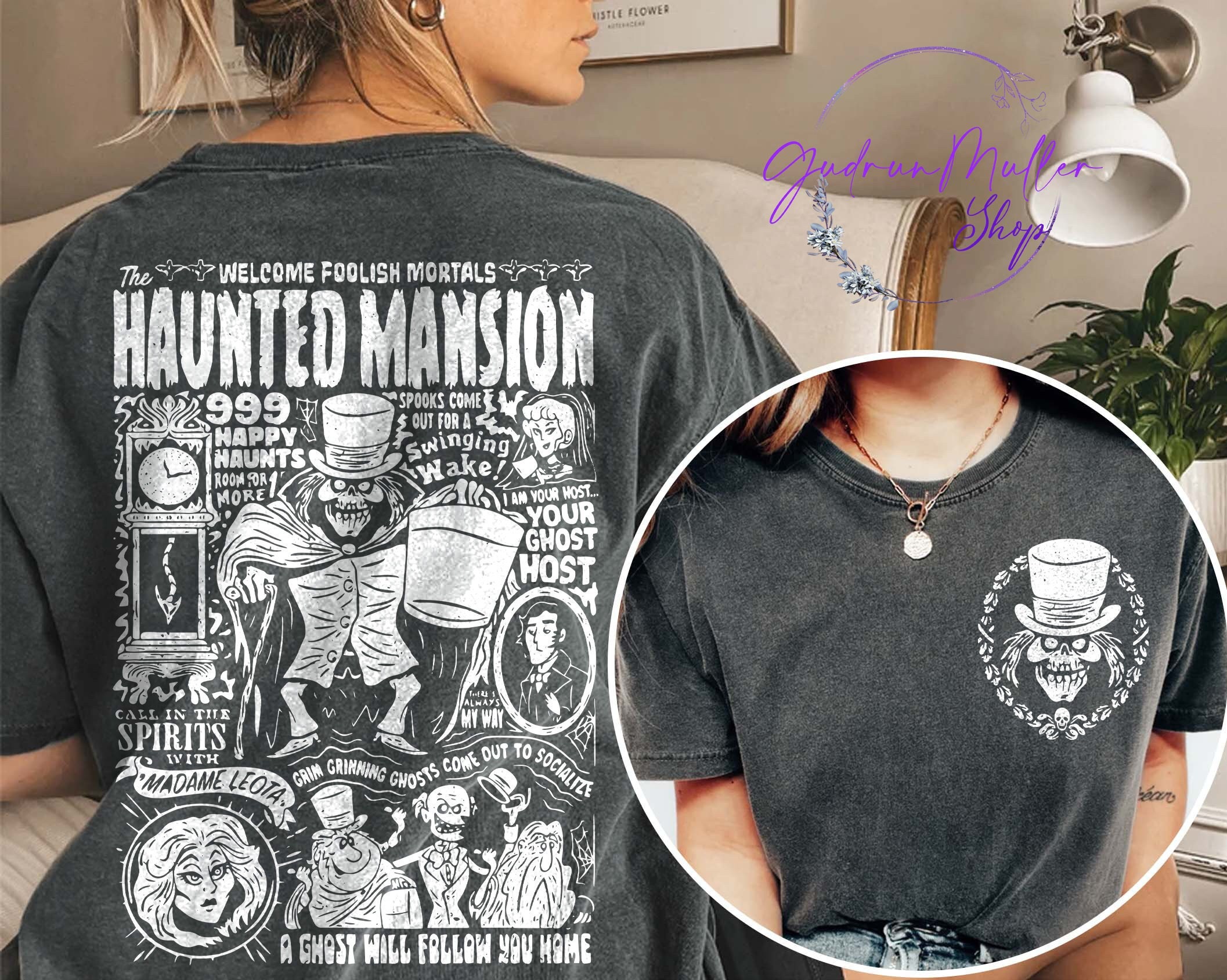 Vintage The Haunted Mansion Comfort Color Shirt, Foolish Mortal Shirt, Stretching Room Shirt ...