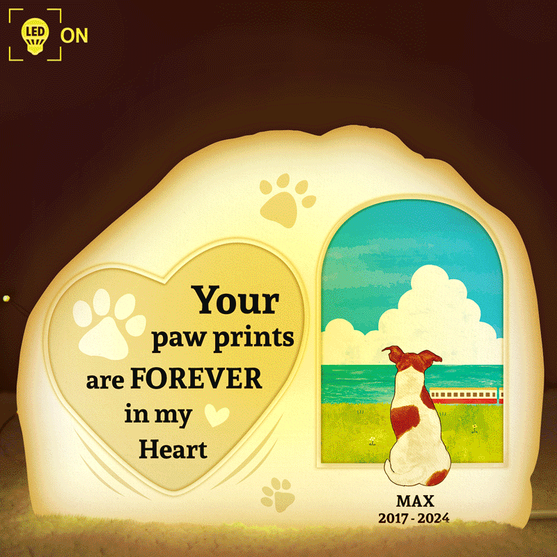 Your Paw Prints - Personalized Custom Shaped Light Box designed by ...