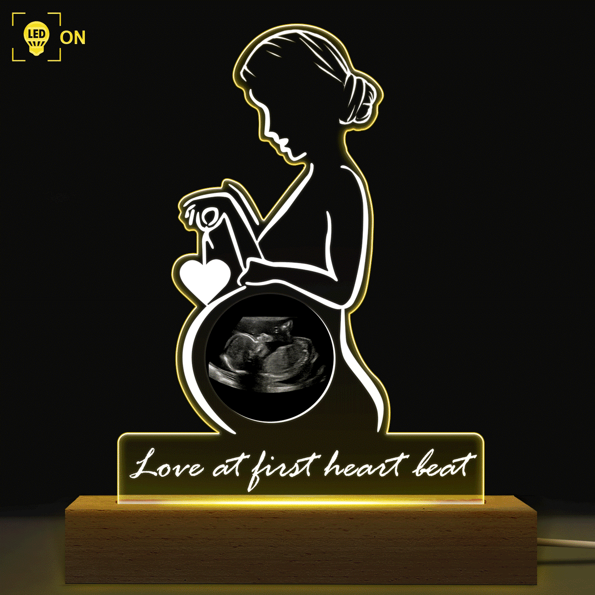 Custom Photo Love At First Heart Beat - Gift For Mom, Mother, New ...