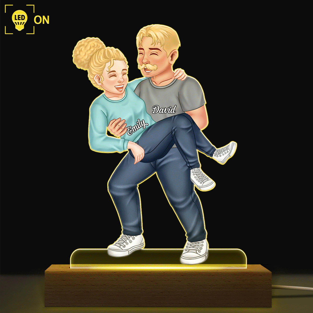 Funny Couple Carrying - Gift For Couples - Personalized Shaped Plaque ...