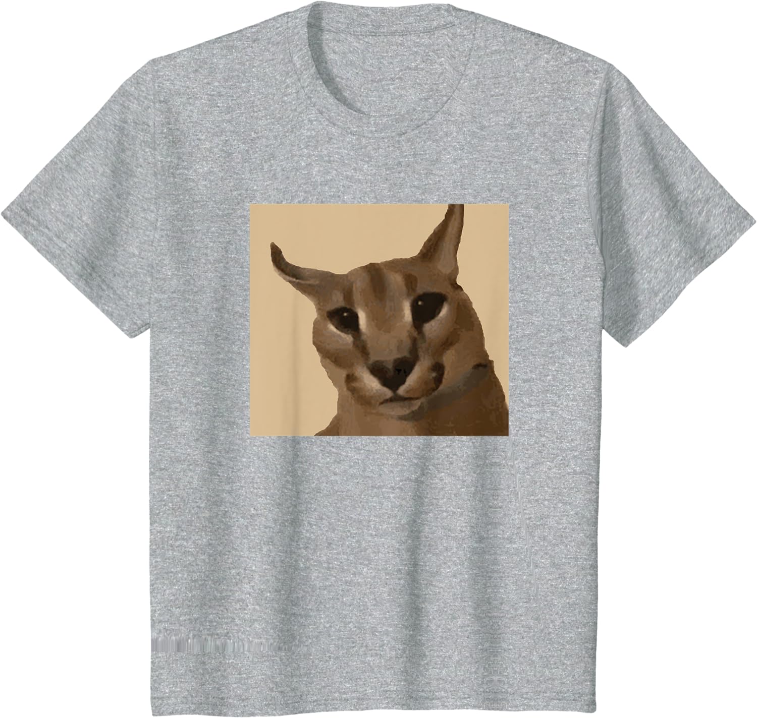 Big Floppa Meme Cat Cursed Cat Meme T-Shirt