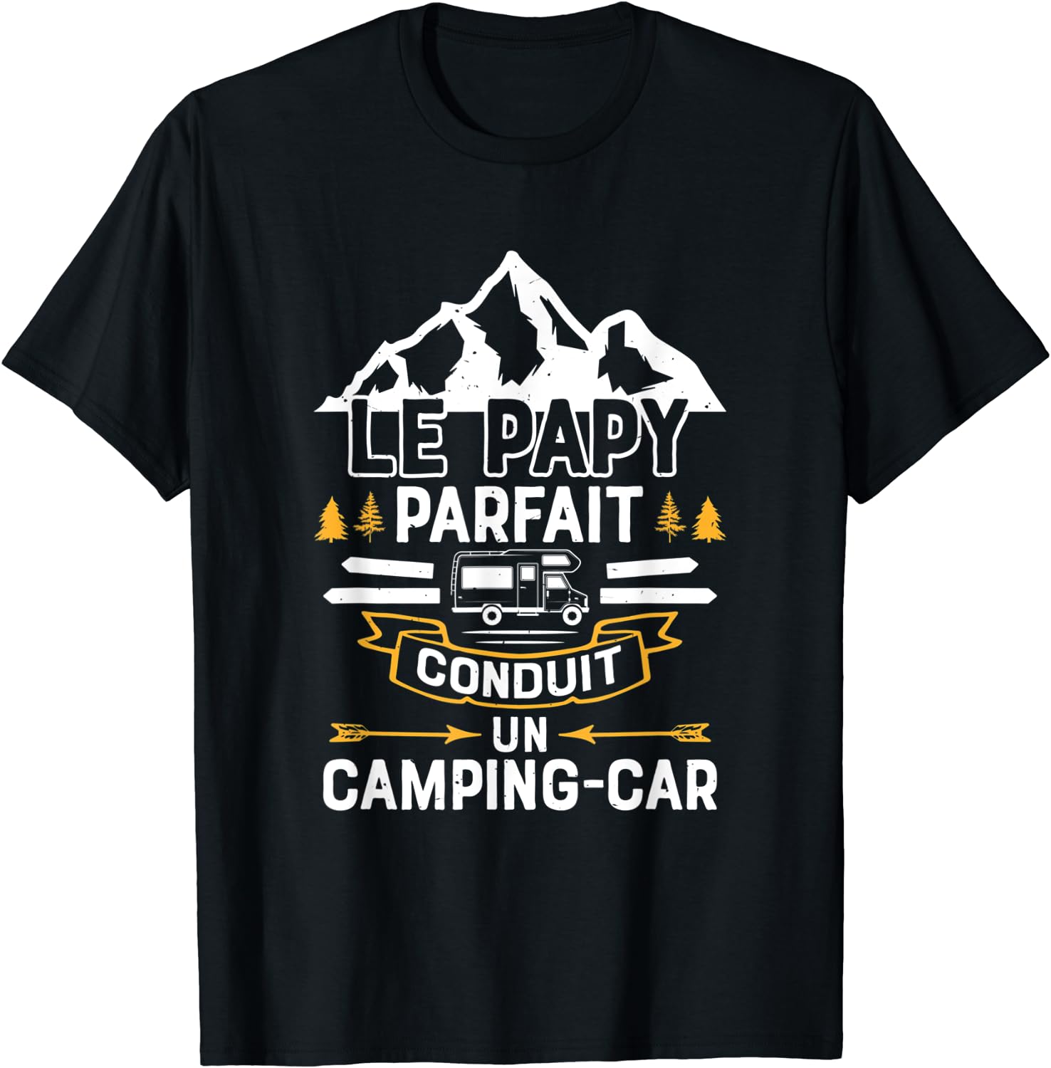 Homme Papy Campeur - Papy Camping Car - Fête Des Grand Pères T-Shirt ...