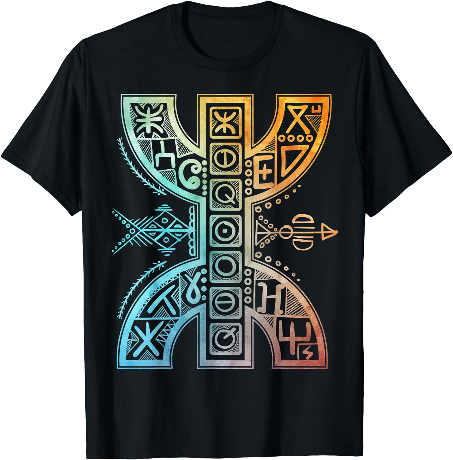 Amazigh Vintage Yaz Symbole Berbère Tifinagh Kabyle Fier T-Shirt