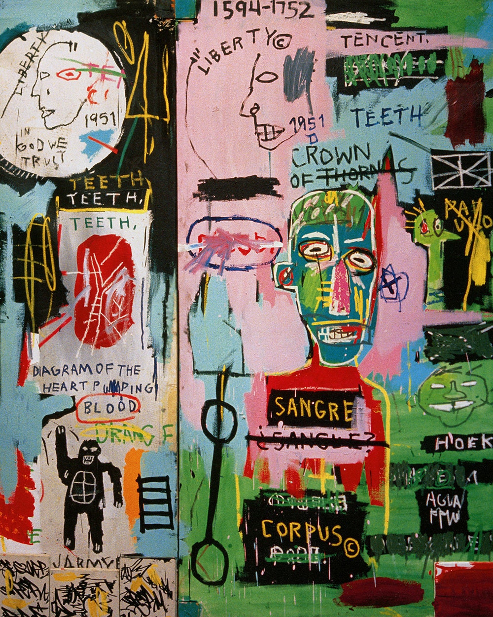 In Italian, 1983 By Michel Basquiats,King Of Street Art,fine Art ...