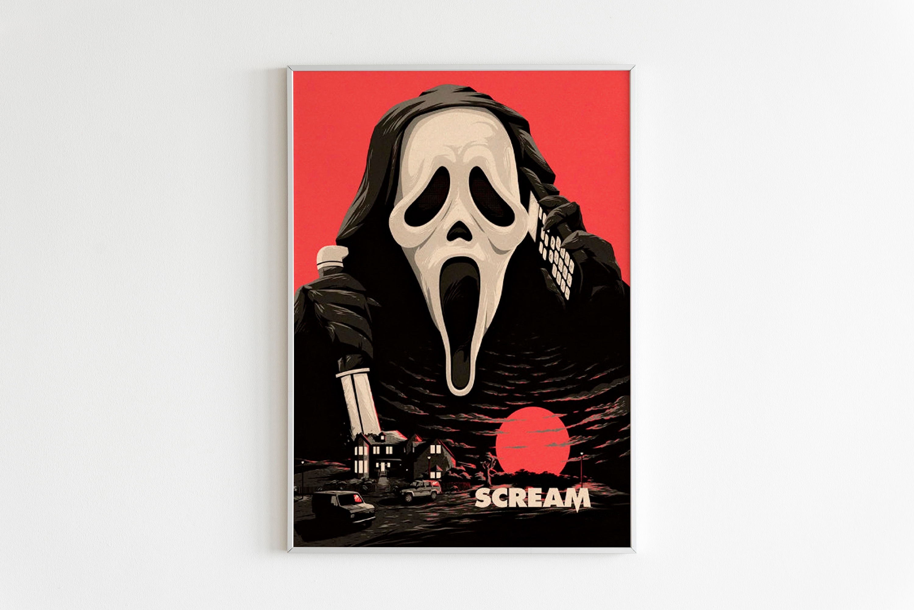 Scream Poster - Scream - Wes Craven - Minimalist Movie Poster - Vintage ...