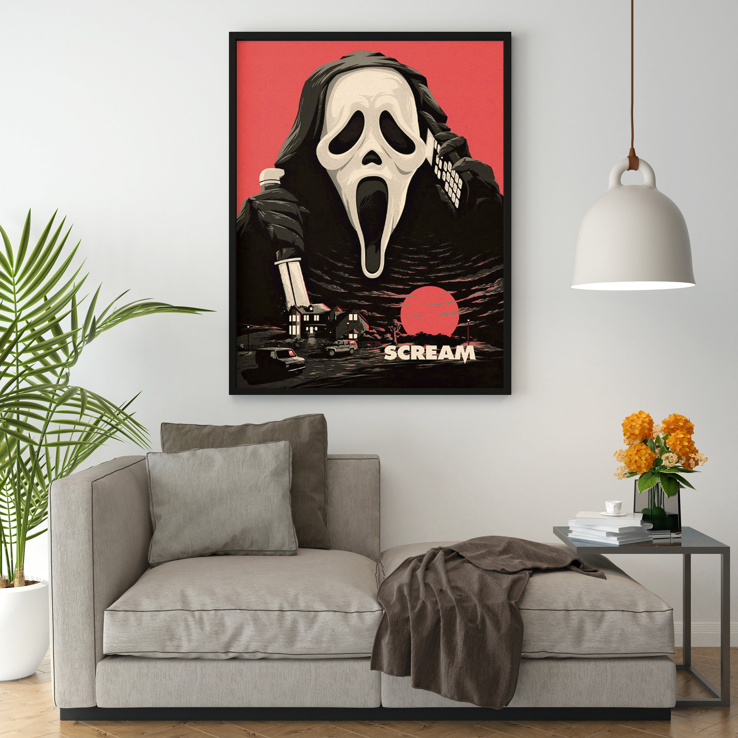 Scream Poster - Scream - Wes Craven - Minimalist Movie Poster - Vintage ...